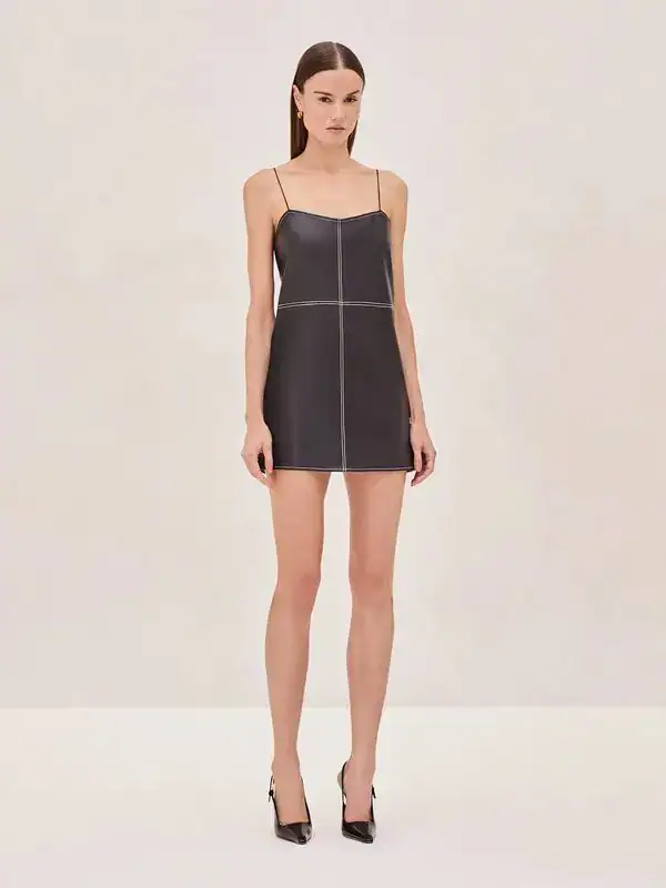 chinese dress ladies Hello Gorgeous Vegan Leather Dress main image 0