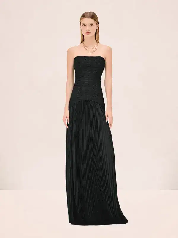 Alexis Sunniva Strapless Gown - Black