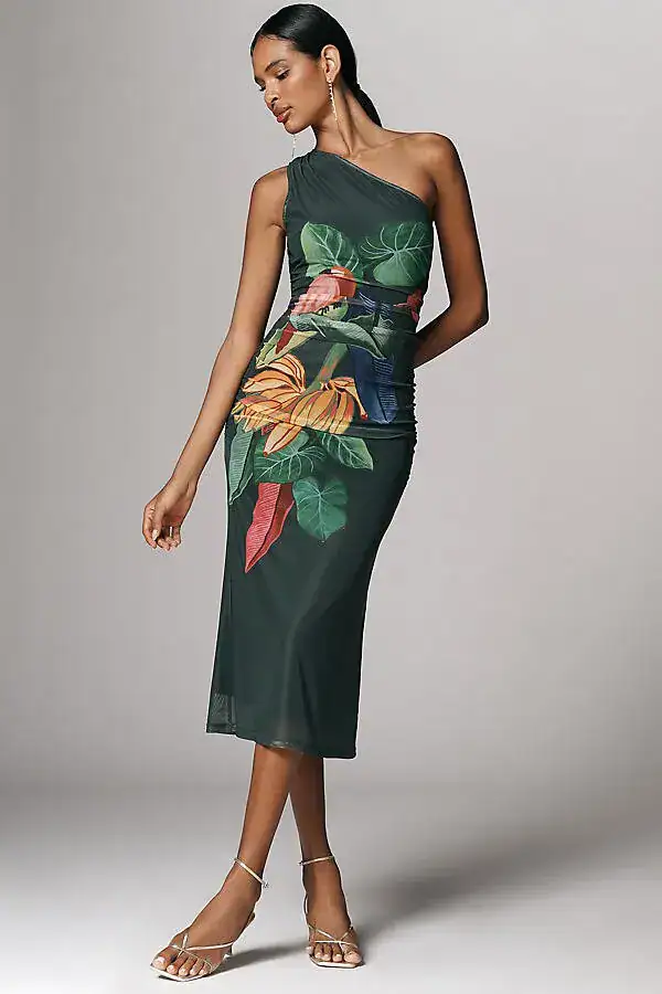 slim fit dress slacks Toucan tree green dress – Mason-Mayes