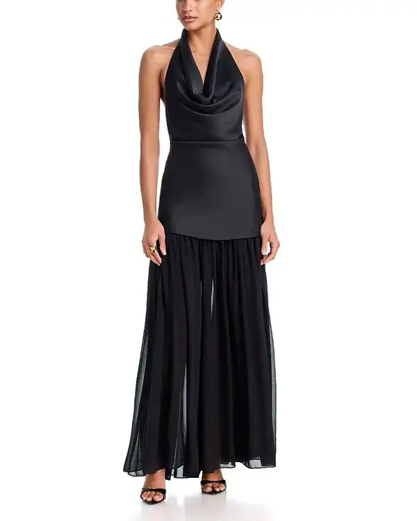 aqua drop waist dress KissProm main image 1