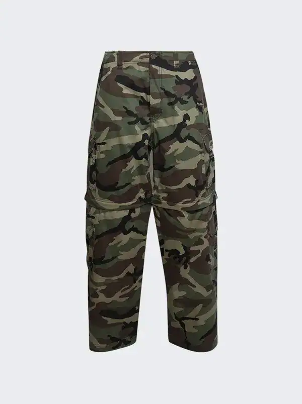 Vetements Transformer Camouflage Cargo Pants In Green | Editorialist