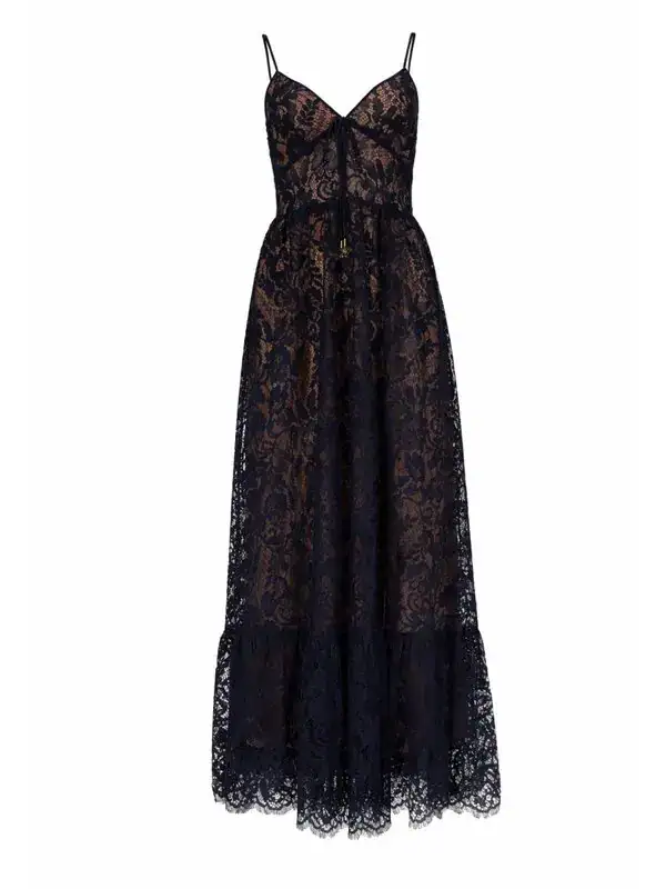 Long Lace Dress - Blue
