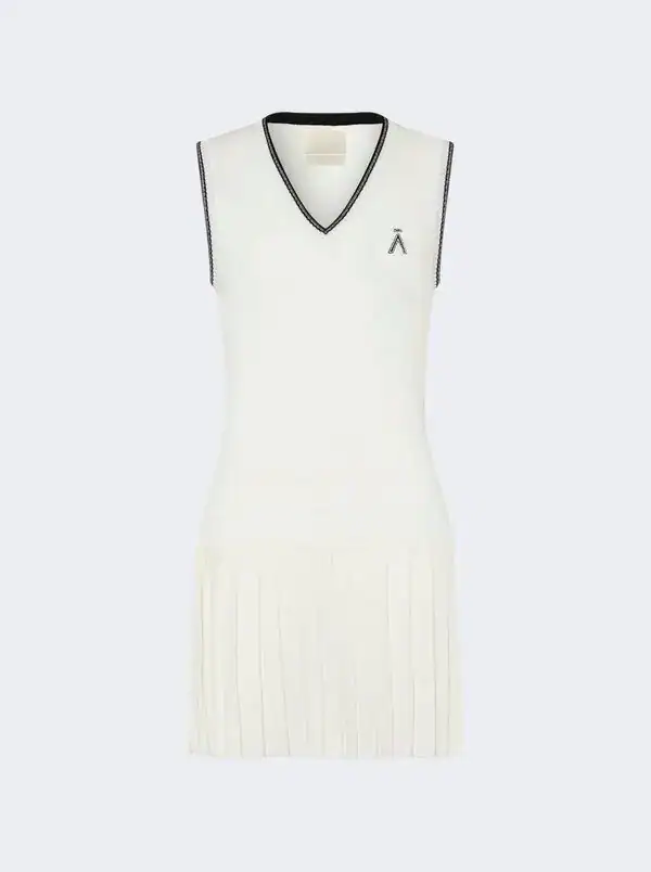 Aman Tennis Club Knitted Tennis Dress - Neutral