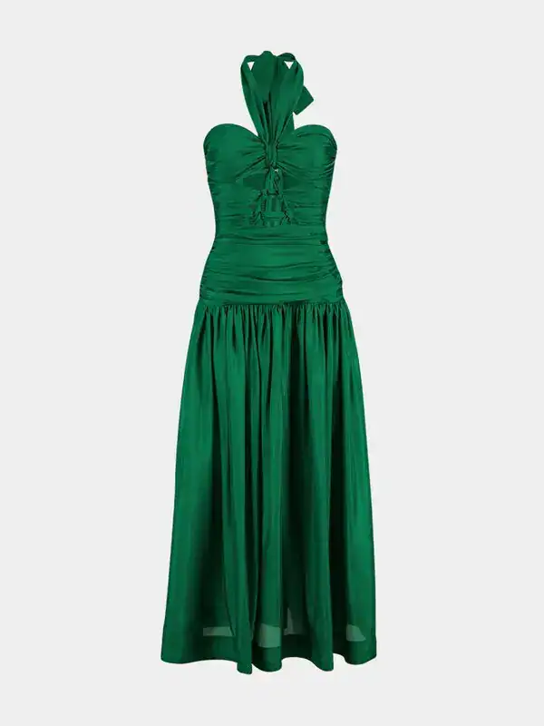 Zimmermann Daylight Knot Midi Dress In Green | Editorialist