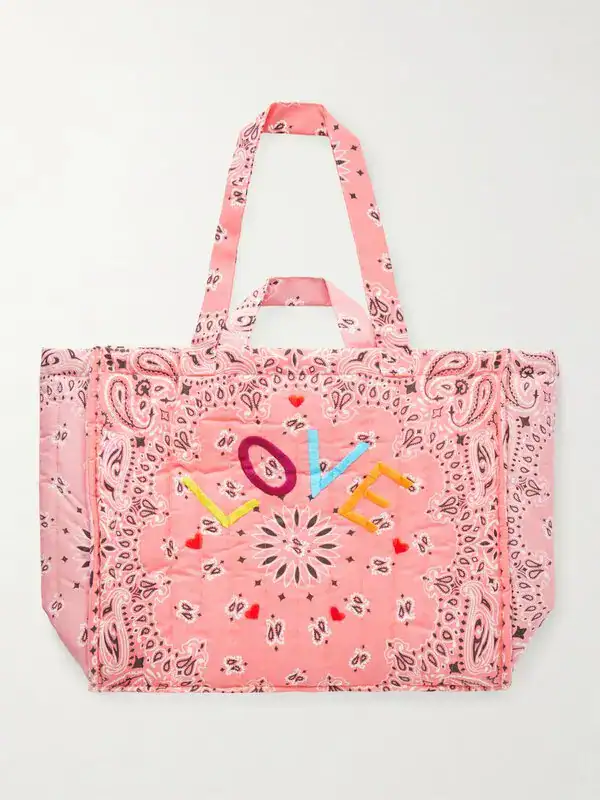Call It By Your Name Cabas Maxi Embroidered Printed Tote Bag