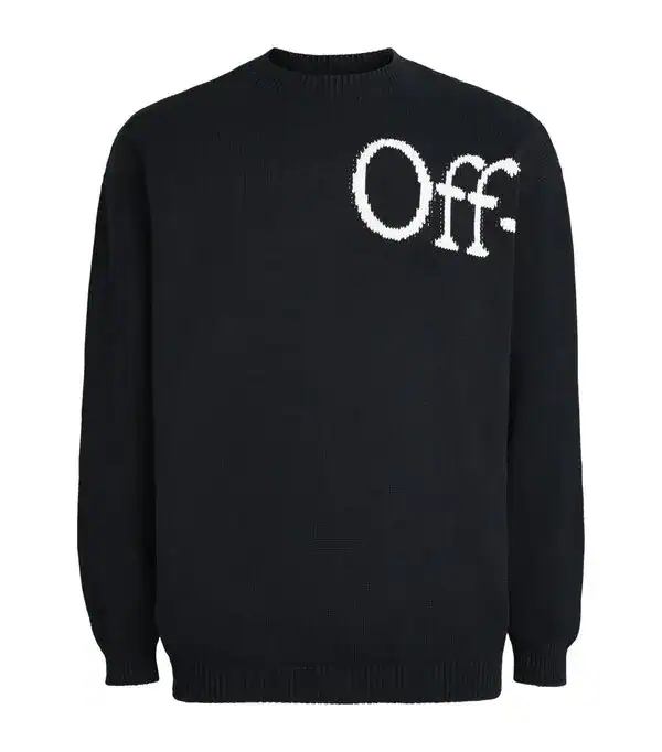 off-white ニット Off-White Logo-Detail Sweater - Black | Editorialist