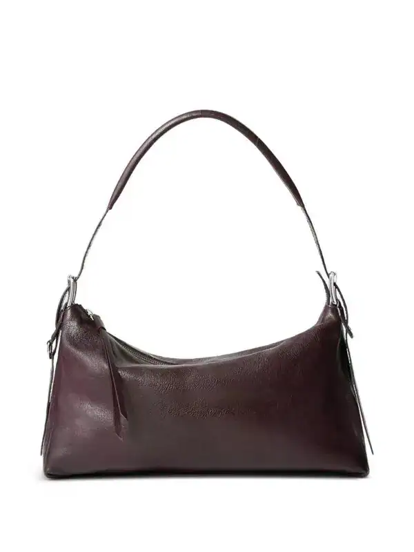 Lemaire Leather Belted Baguette Shoulder Bag - Brown | Editorialist