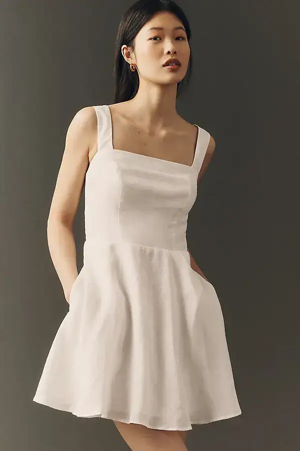 chiffon dress a line White Chiffon Strapless A-line Gown by Amoris T703W XL / Off White
