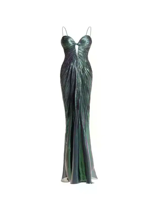 Maria Lucia Hohan Mirren Twist-detail Maxi Dress - Green
