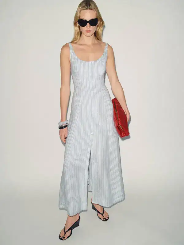 beaded linen dress Celandine Beaded Maxi Dress main image 0