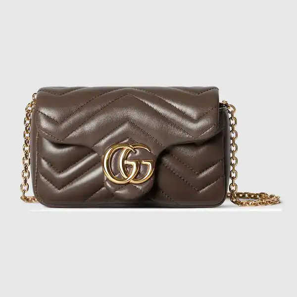Gucci Gg Marmont Mini Shoulder Bag - Brown | Editorialist
