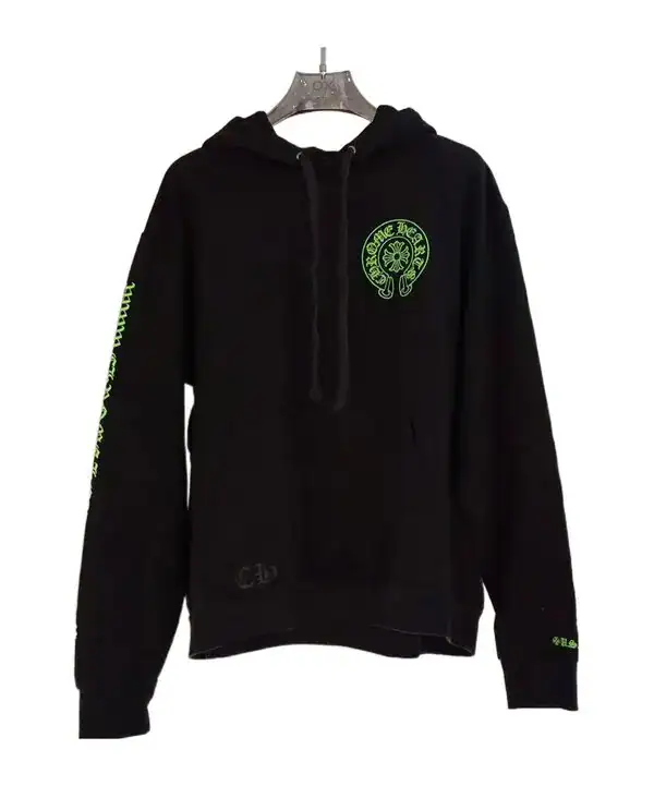 Chrome Hearts Vertical Logo Hoodie - Black | Editorialist