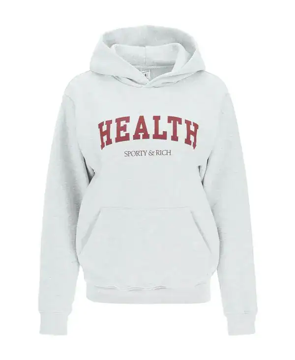Sporty Rich Sporty & Rich Logo Hooded Sweater - White | Editorialist