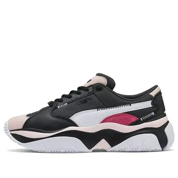 Puma Storm Low-Top Sneakers - Black/White/Pink | Editorialist