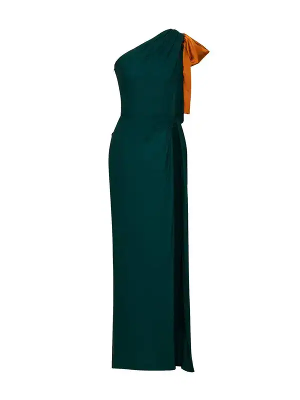 ysl one shoulder dress Saint Laurent One-shoulder Ruched Mini Dress