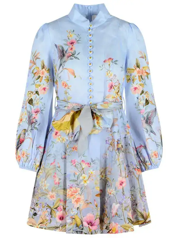 blue and white zimmermann dress Turquoise Floral Bone Inlay Three Drawers Dresser