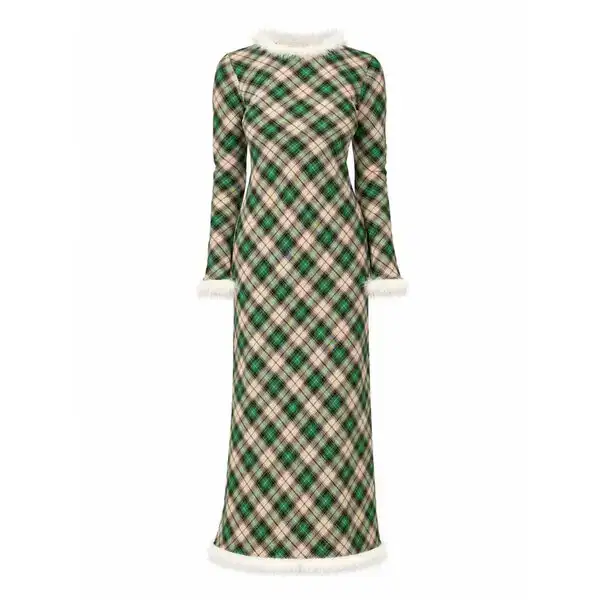 green tartan midi dress All For You Green Plaid Midi Dress – Shop the Mint main image 1