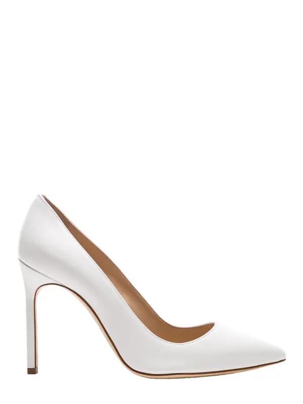 Manolo Blahnik Bb 105 Heels - White Leather