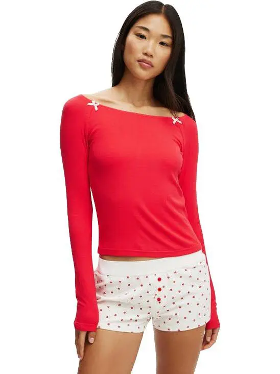 Cotton:on Peached Jersey Boyshort - Rose Scarlet
