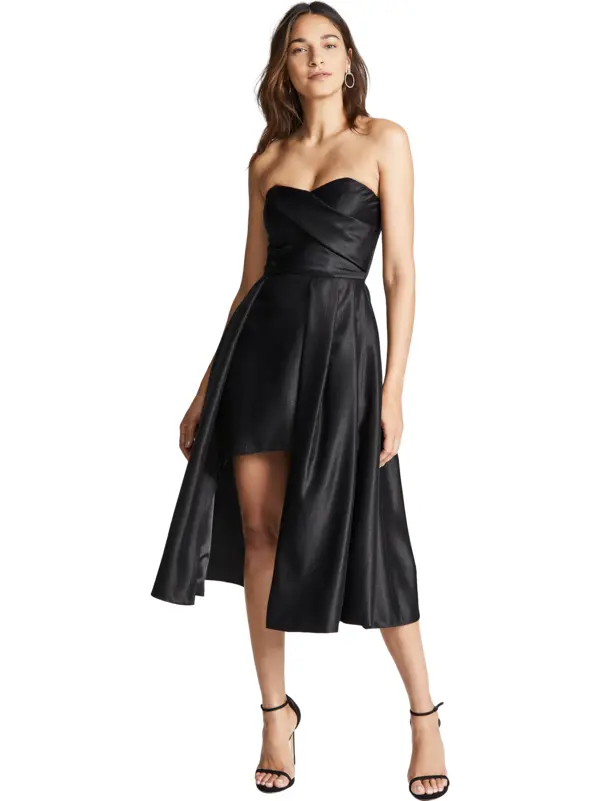 Black Halo Caine Strapless Dress - Black