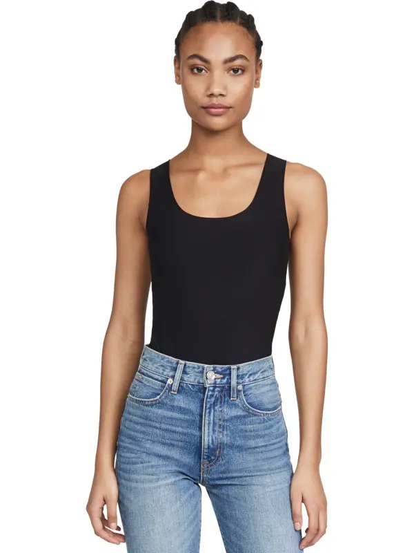 Commando Butter Tank Thong Bodysuit - Black