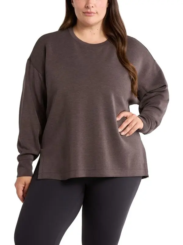 Zella Ultrasoft Scuba Tunic - Brown Mole Heather