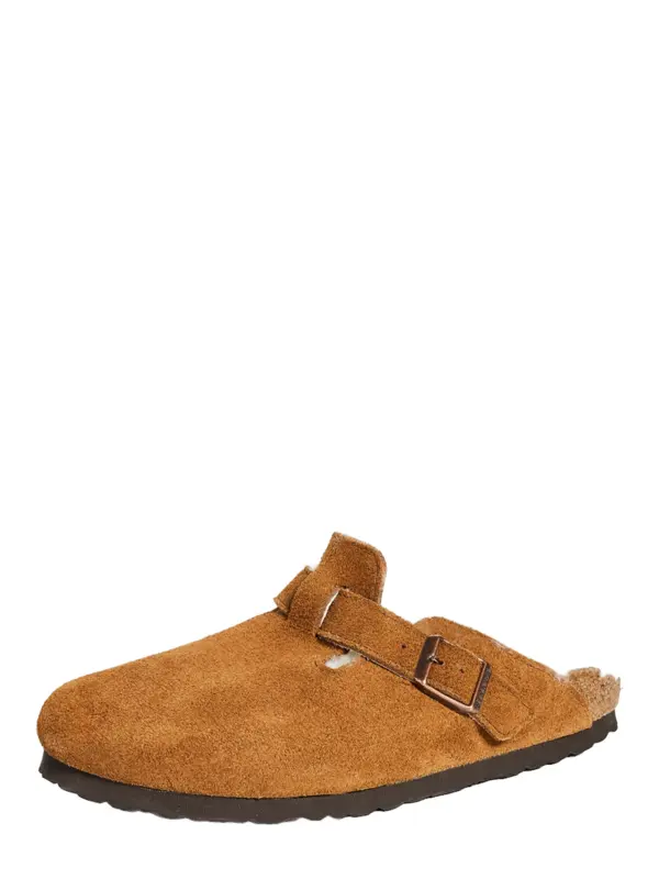 BIRKENSTOCK Boston Shearling Clogs - Mink/natural