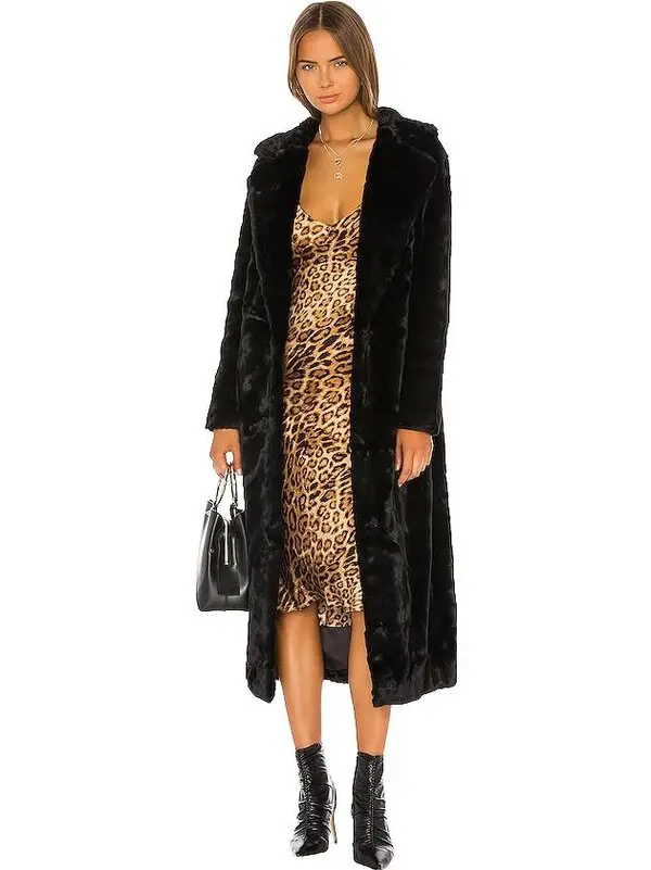 UNREAL FUR The Bird Faux Fur Coat - Black