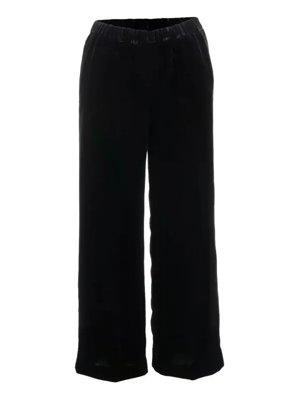 Aspesi Velour Wide-leg Track Pants - Black