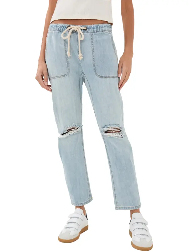 ONETEASPOON Shabbies Drawstring Boyfriend Jeans - Hustler