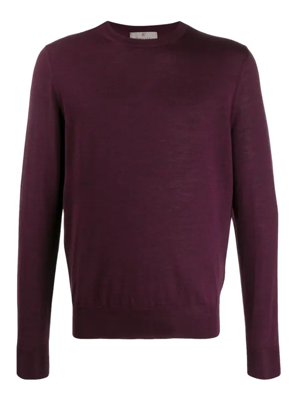 Canali Fine-knit Sweater - Purple