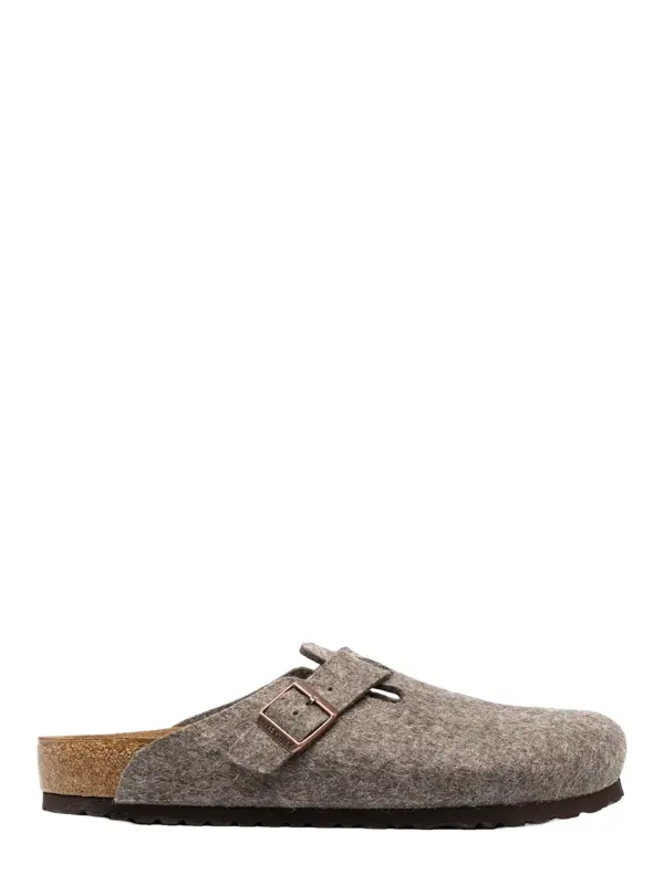 BIRKENSTOCK Boston Round-toe Slippers - Brown