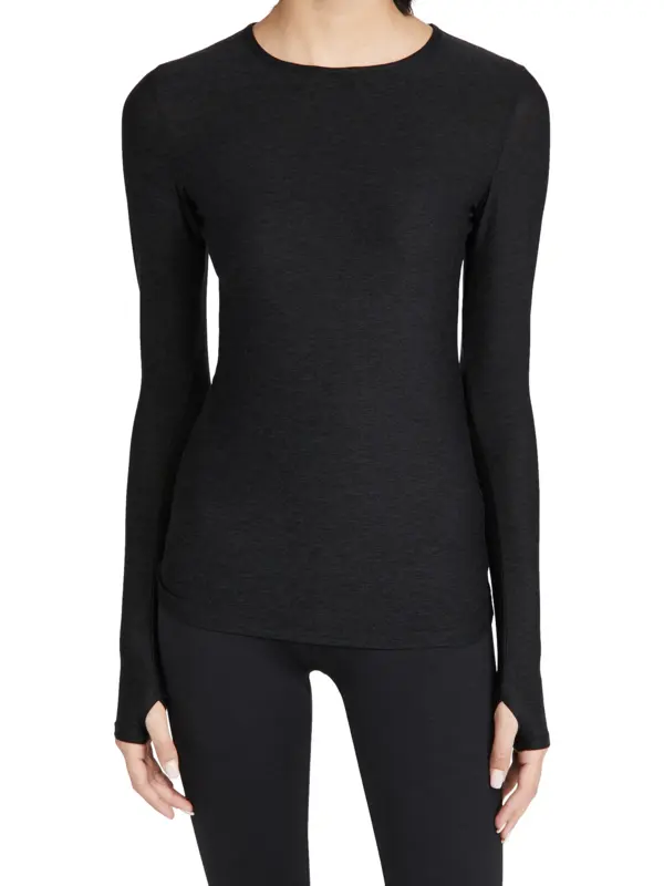Beyond Yoga Classic Crew Pullover - Darkest Night