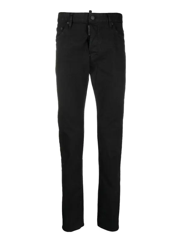 Dsquared2 Logo Patch Jeans - Black