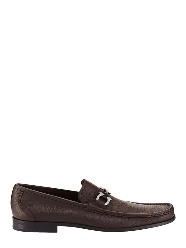 FERRAGAMO Grandioso Grained Calfskin Loafer - Hickory