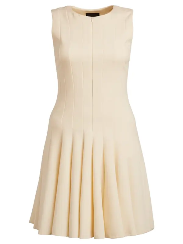 Akris Sleeveless A-line Mini Dress - Off White