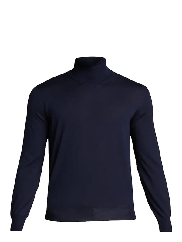 Bergdorf Goodman Cashmere Turtleneck Sweater - Navy