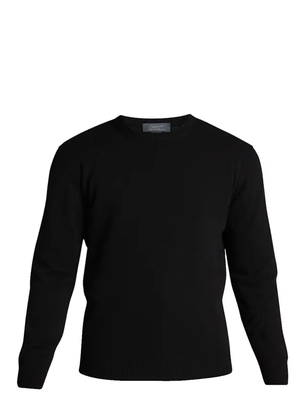Bergdorf Goodman Cashmere Crewneck Sweater - Black