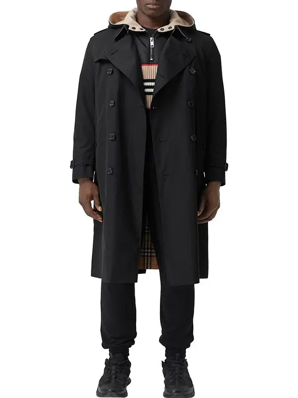 Burberry The Kensington Belted Trench Coat - Black