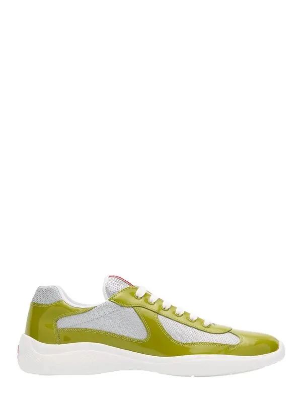 Prada America's Cup Patchwork Sneakers - Lawn Green Silver