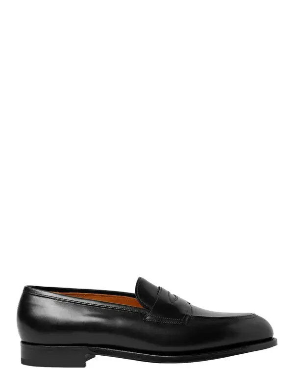 EDWARD GREEN Piccadilly Leather Penny Loafers - Black