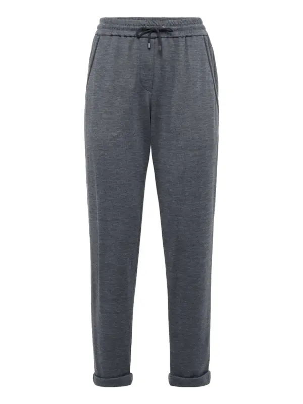 Brunello Cucinelli Monili-trim Track Pants - Grey