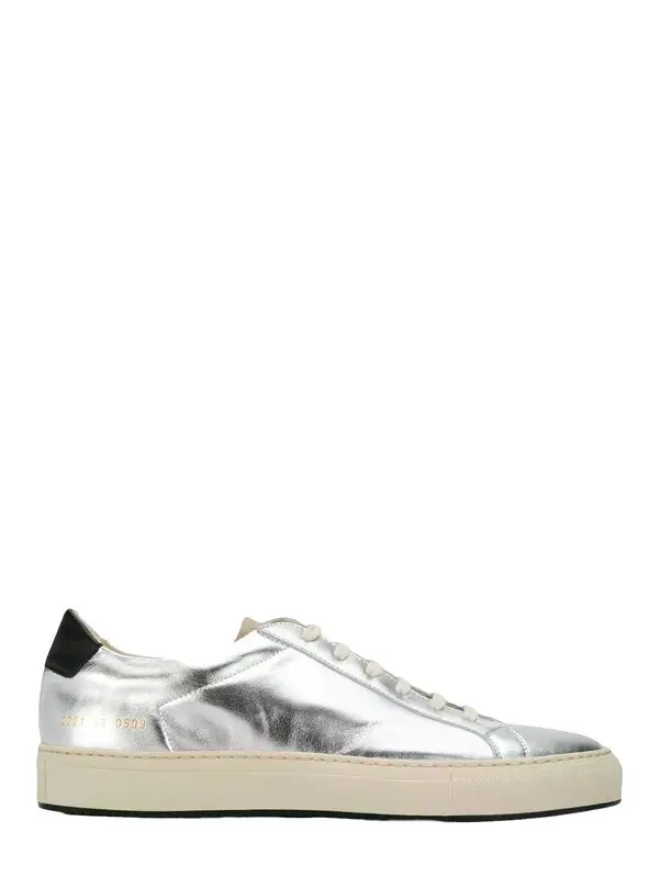 COMMON PROJECTS Low-top Metallic Trainers - Silver