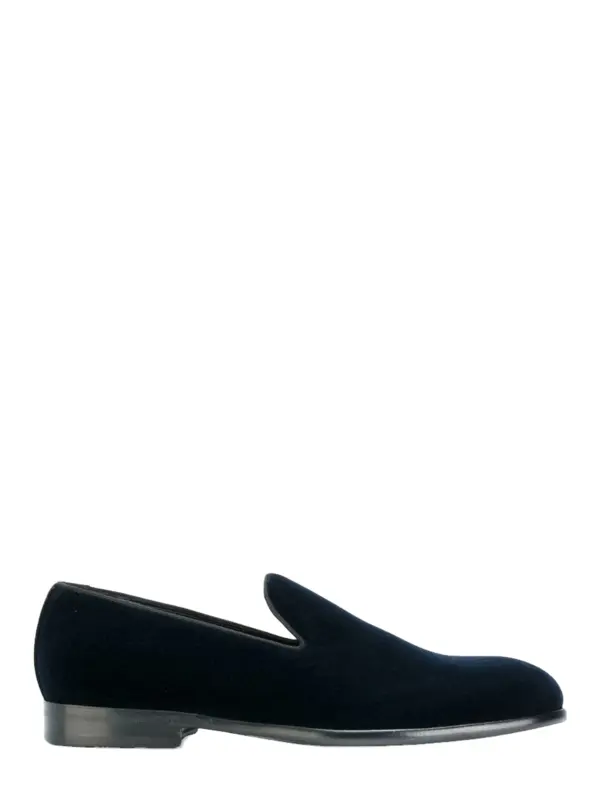Dolce & Gabbana Velvet Milan Slippers - Blue