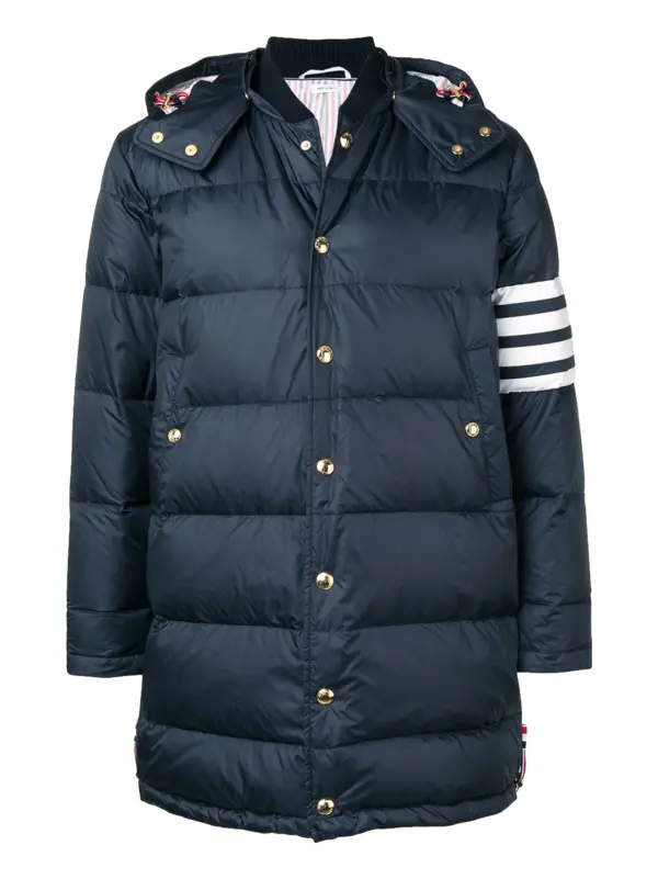 Thom Browne 4-bar Nylon Padded Coat - Blue