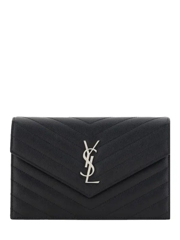 Saint Laurent Cassandre Envelope Cross Body Bag - Black