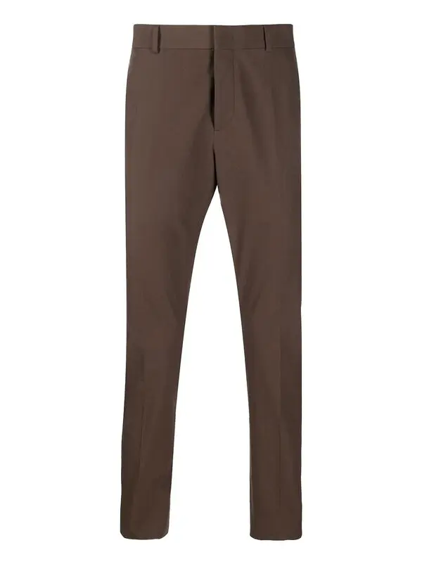 Valentino Garavani Contrast Tape Slim-fit Trousers - Brown