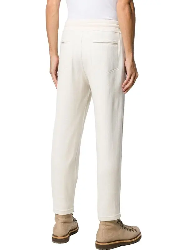 Brunello Cucinelli Waist Tie Track Pants - White