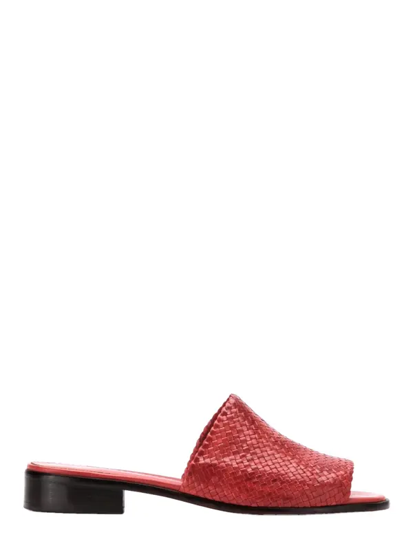 STUDIO CHOFAKIAN Leather Mules - Red