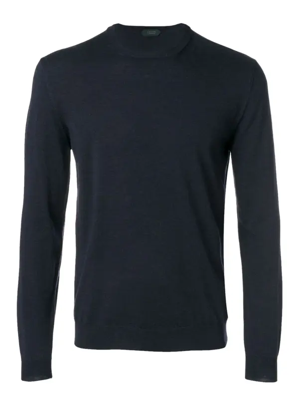 ZANONE Crew-neck Knit Jumper - Blue